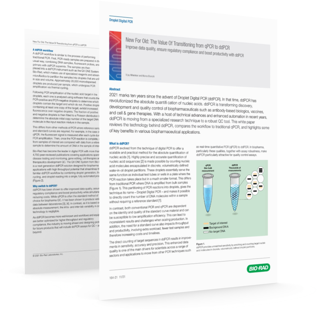 New For Old The Value Of Transitioning From QPCR To DdPCR New For Old The Value Of Transitioning From QPCR To DdPCR
